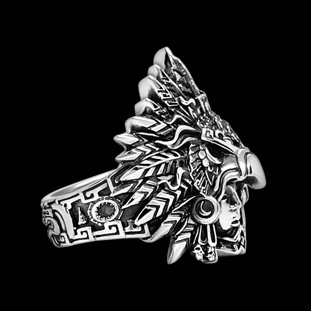Aztec Eagle Warrior Ring - 925 Sterling Silver – Serpent Forge