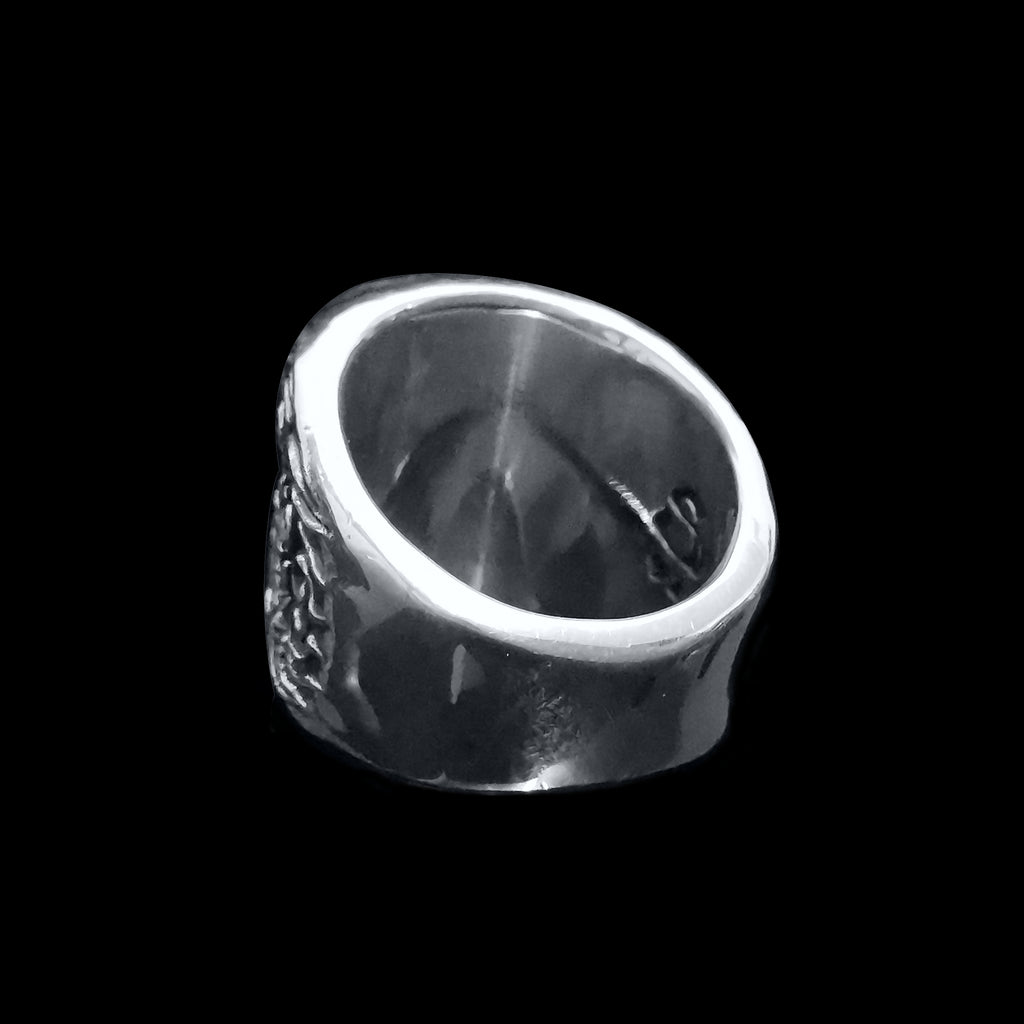 Dead Man's Compass Skull Pirate Ring - 925 Sterling Silver – Serpent Forge